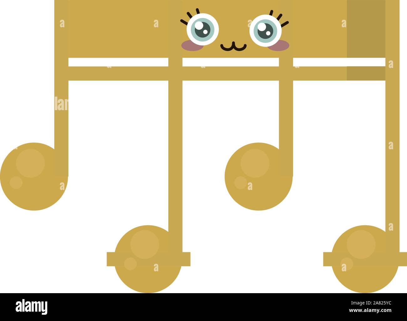 Music note, illustration, vector on white background Stock Vector Image ...