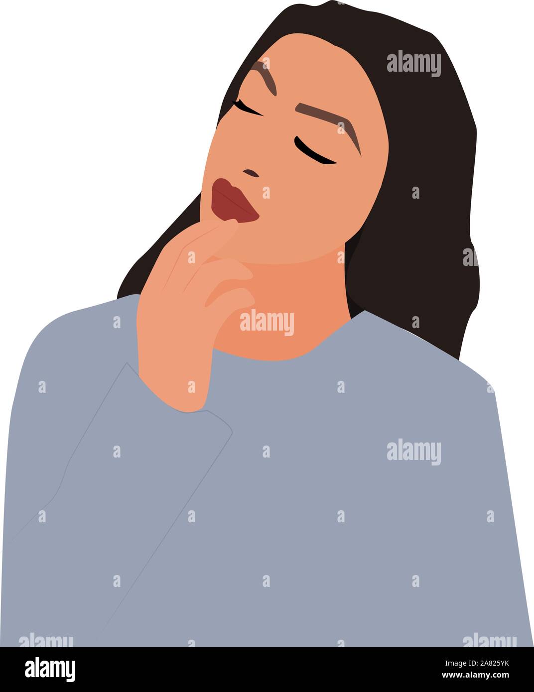 Lady blue hair cartoon Cut Out Stock Images & Pictures - Alamy