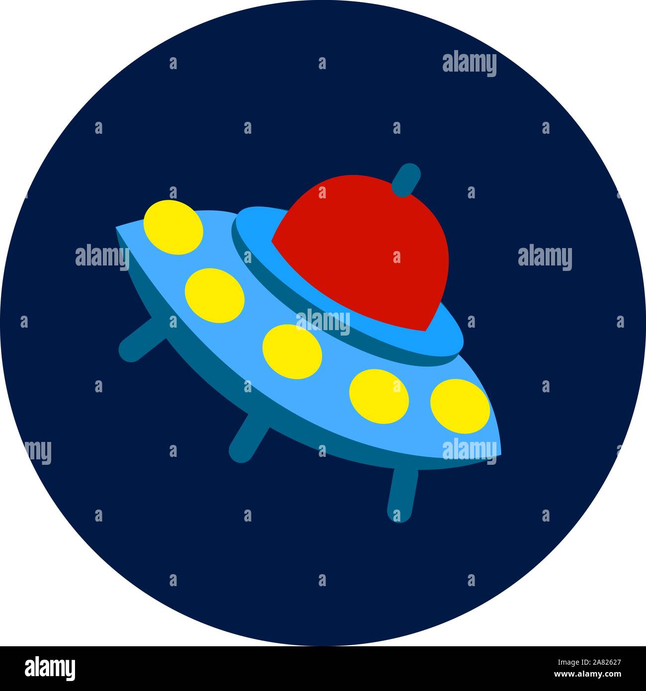 UFO, illustration, vector on white background Stock Vector Image & Art ...