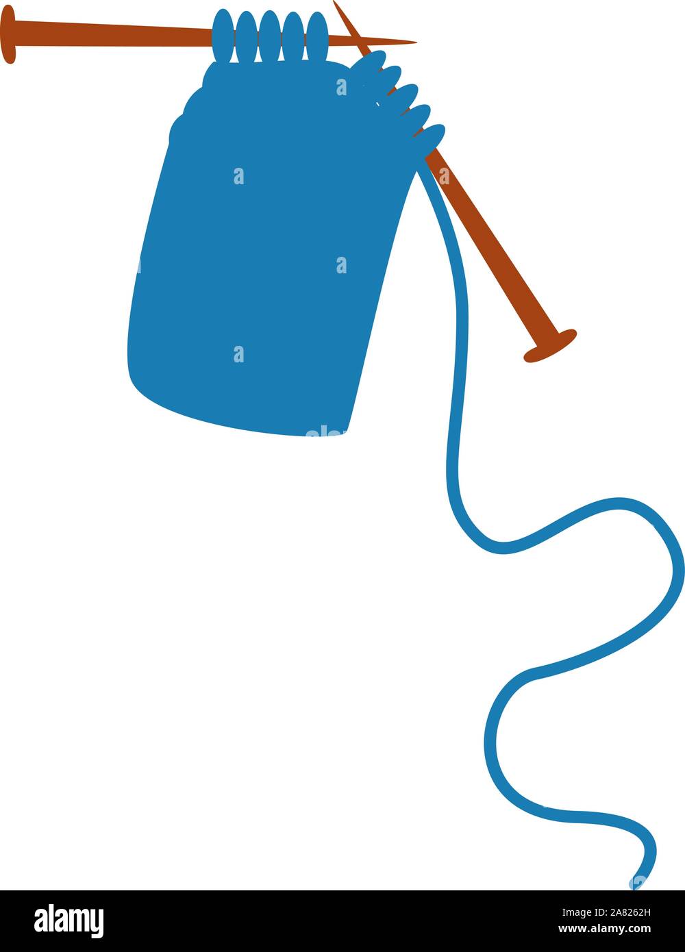 Knitting, illustration, vector on white background Stock Vector Image ...