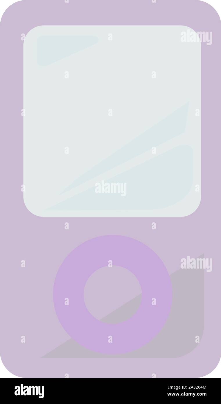 MP3 player, illustration, vector on white background Stock Vector Image ...