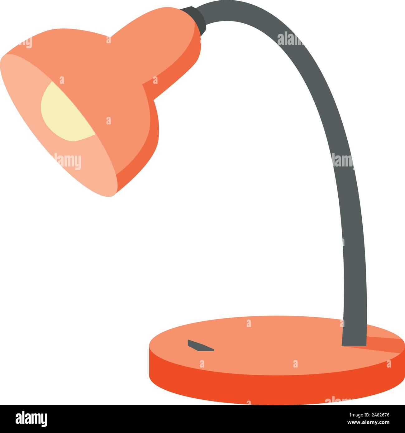 Orange lamp, illustration, vector on white background Stock Vector ...