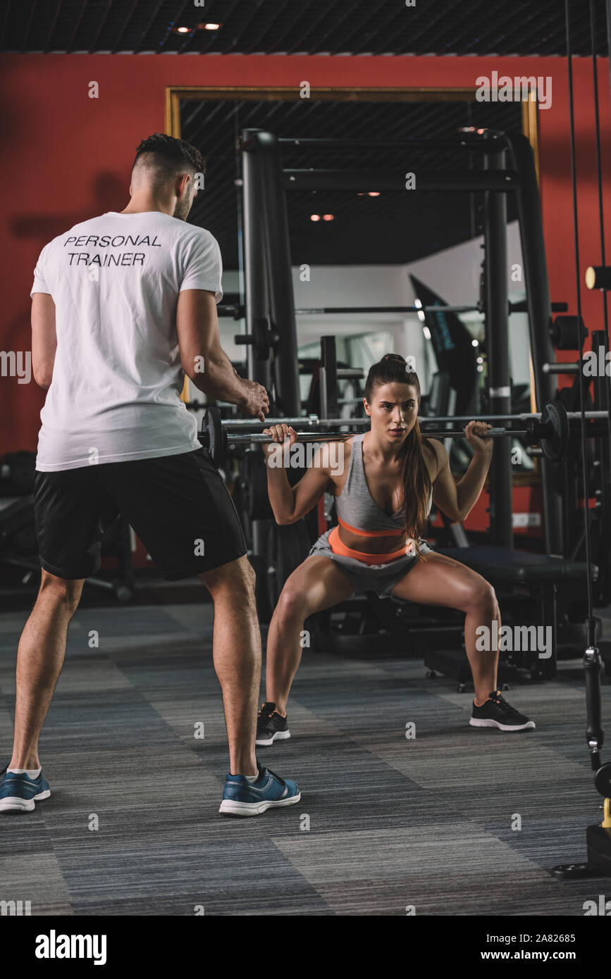 Back view personal trainer hi-res stock photography and images - Alamy