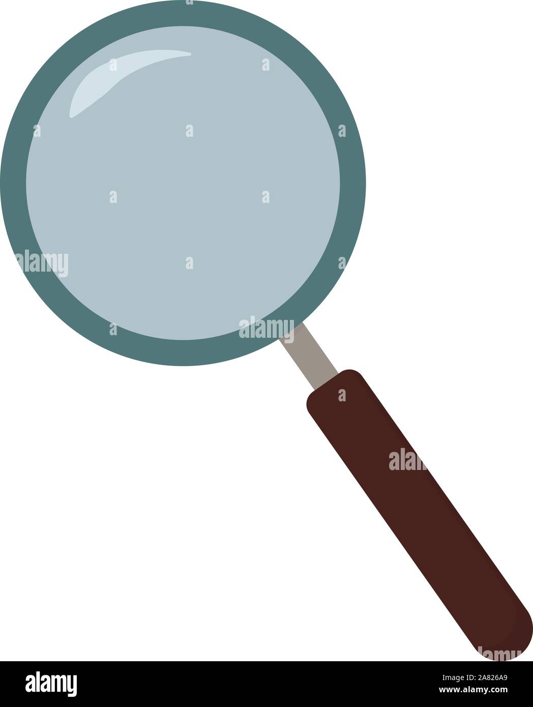 Magnifying glass, illustration, vector on white background Stock Vector ...