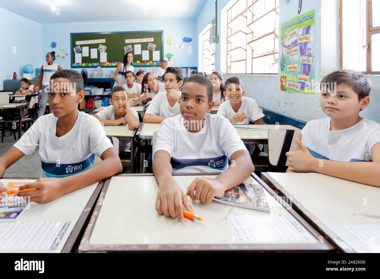 Brazilian students in classroom Stock Photo - Alamy