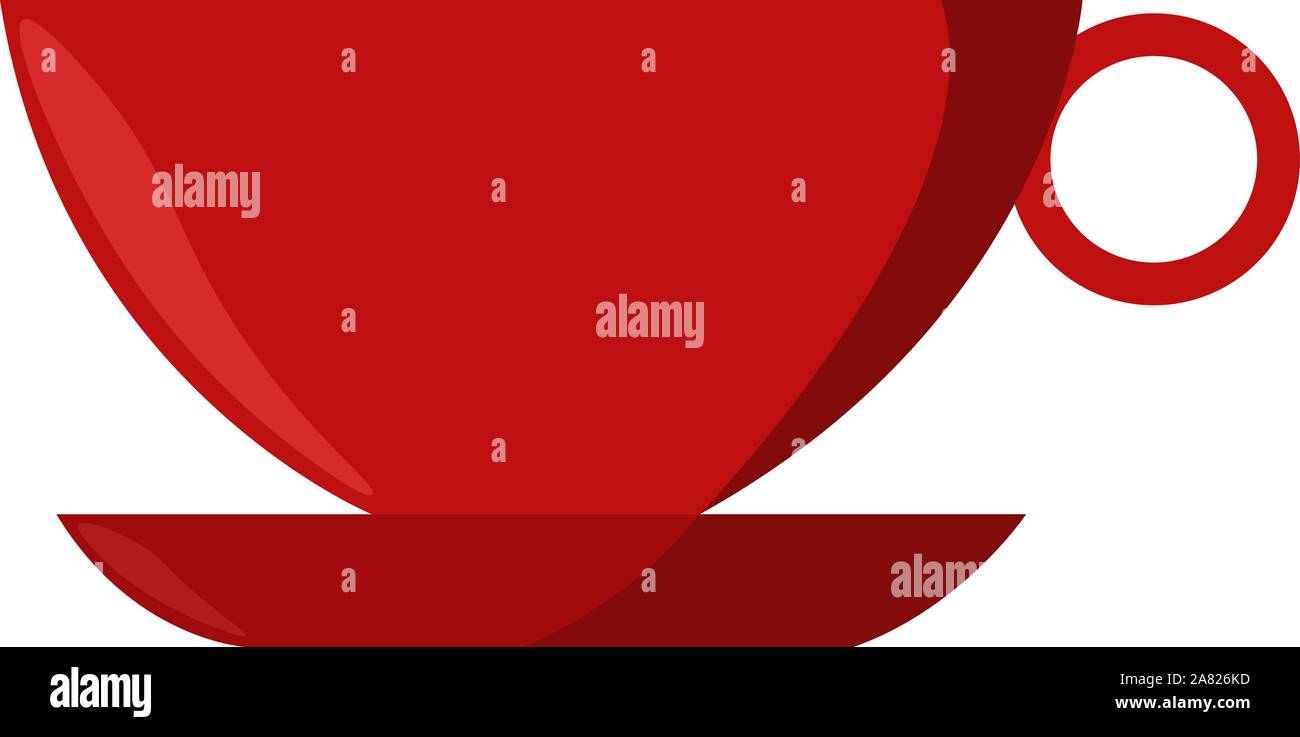 Red cup, illustration, vector on white background Stock Vector Image ...