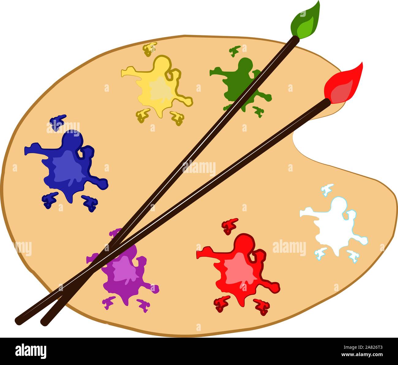 Color palette, illustration, vector on white background Stock Vector ...