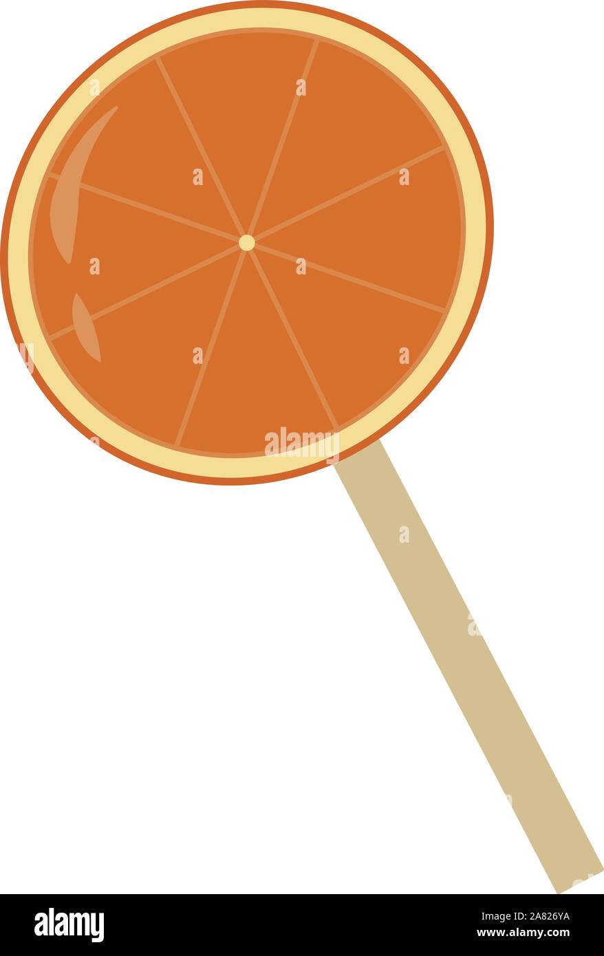 Orange candy, illustration, vector on white background Stock Vector ...