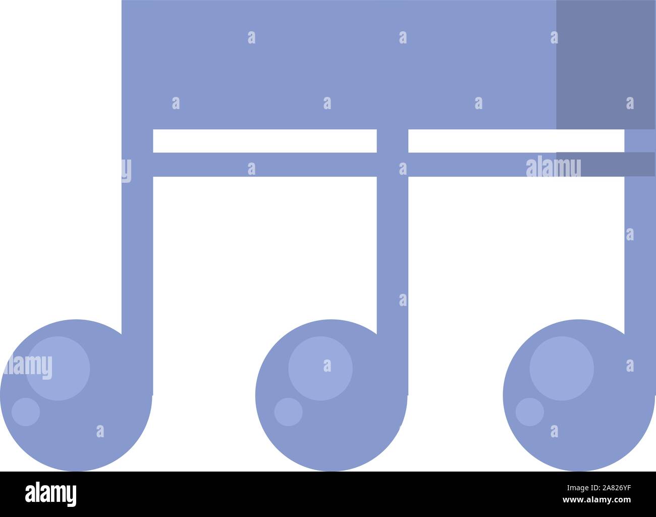 Music note, illustration, vector on white background Stock Vector Image ...