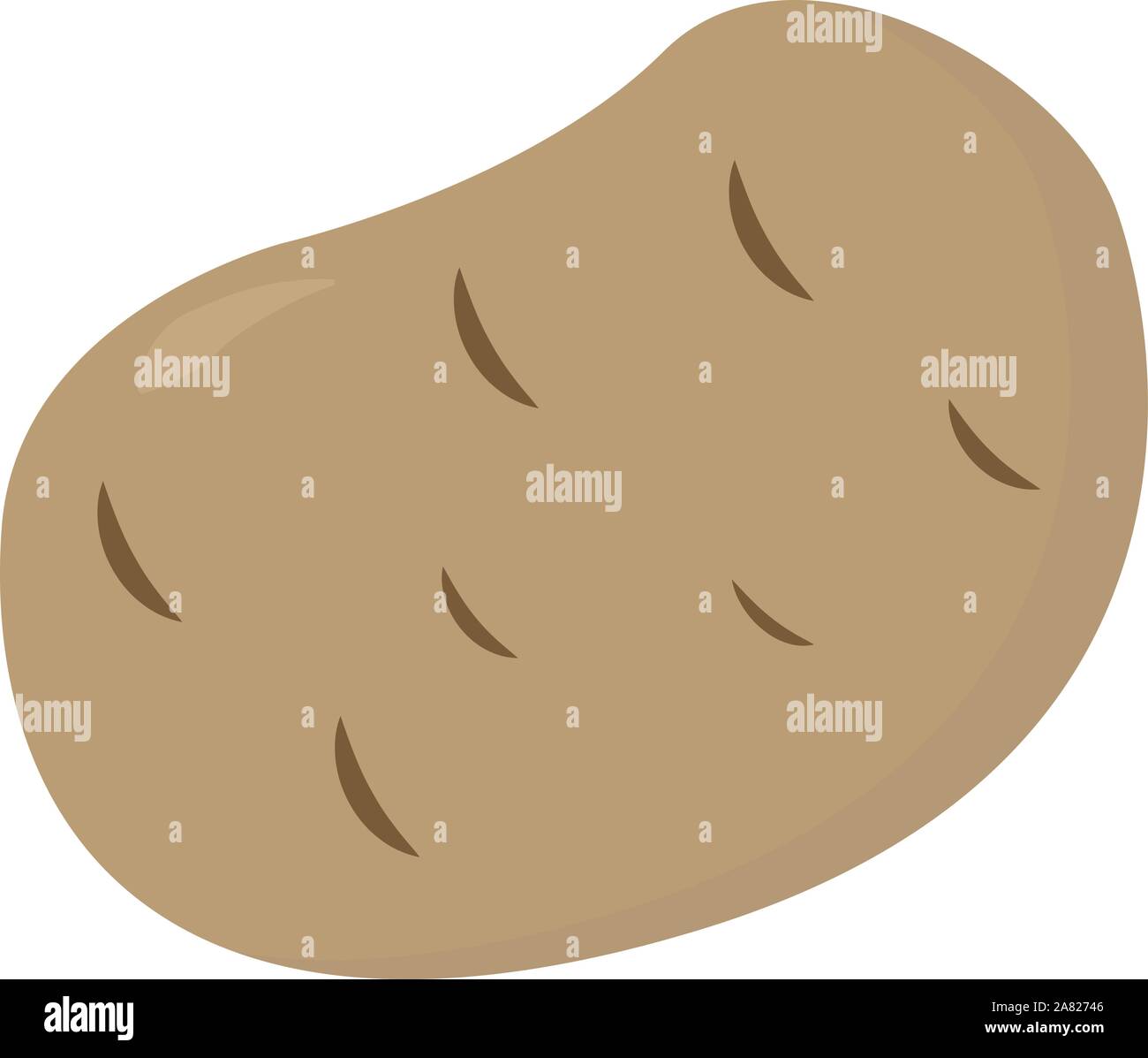 Potato, illustration, vector on white background Stock Vector Image ...
