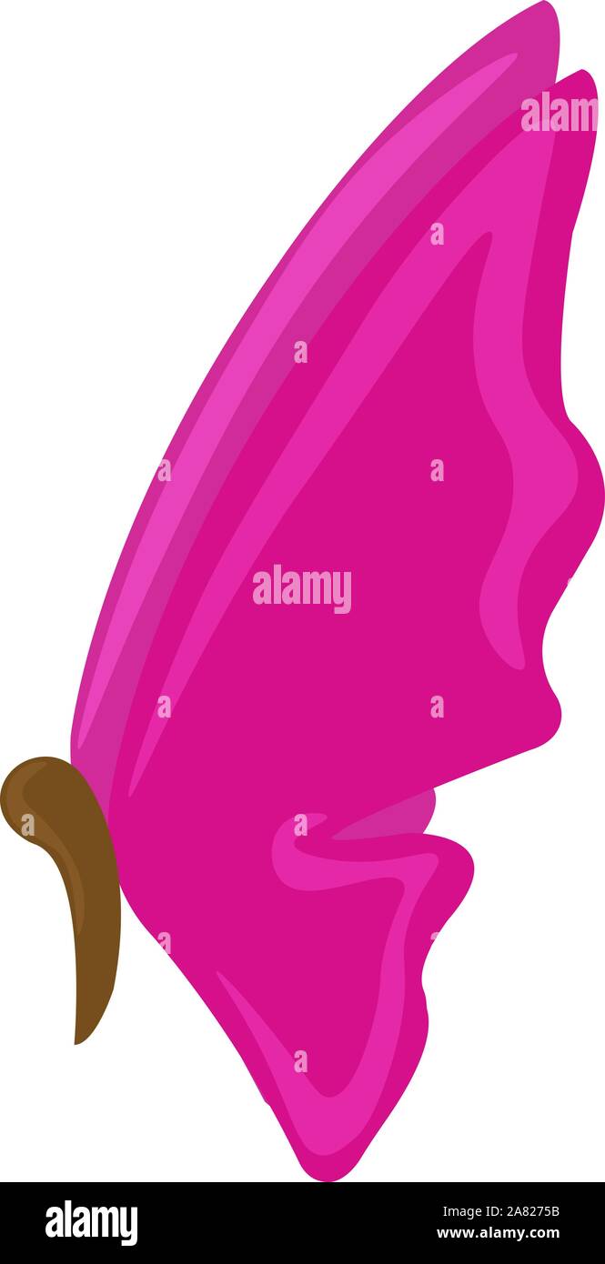 Pink butterfly, illustration, vector on white background Stock Vector ...