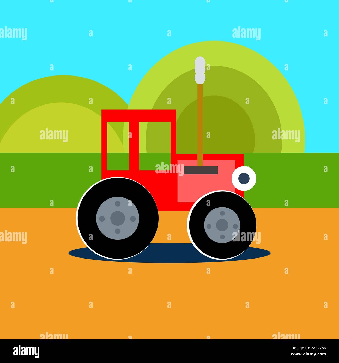Red Tractor Clipart For Kids