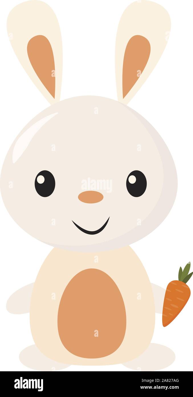 Rabbit, illustration, vector on white background Stock Vector Image ...