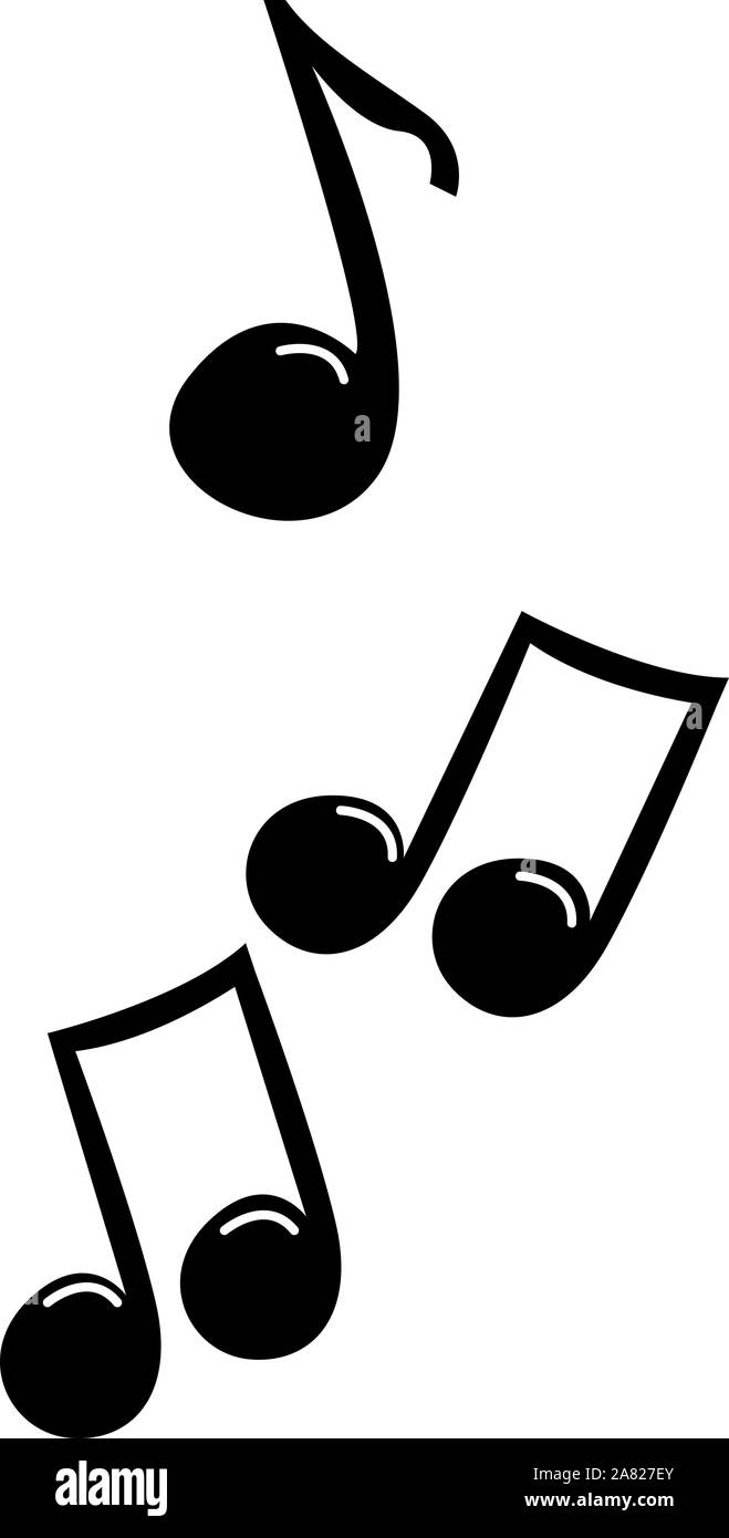 Music notes, illustration, vector on white background Stock Vector ...