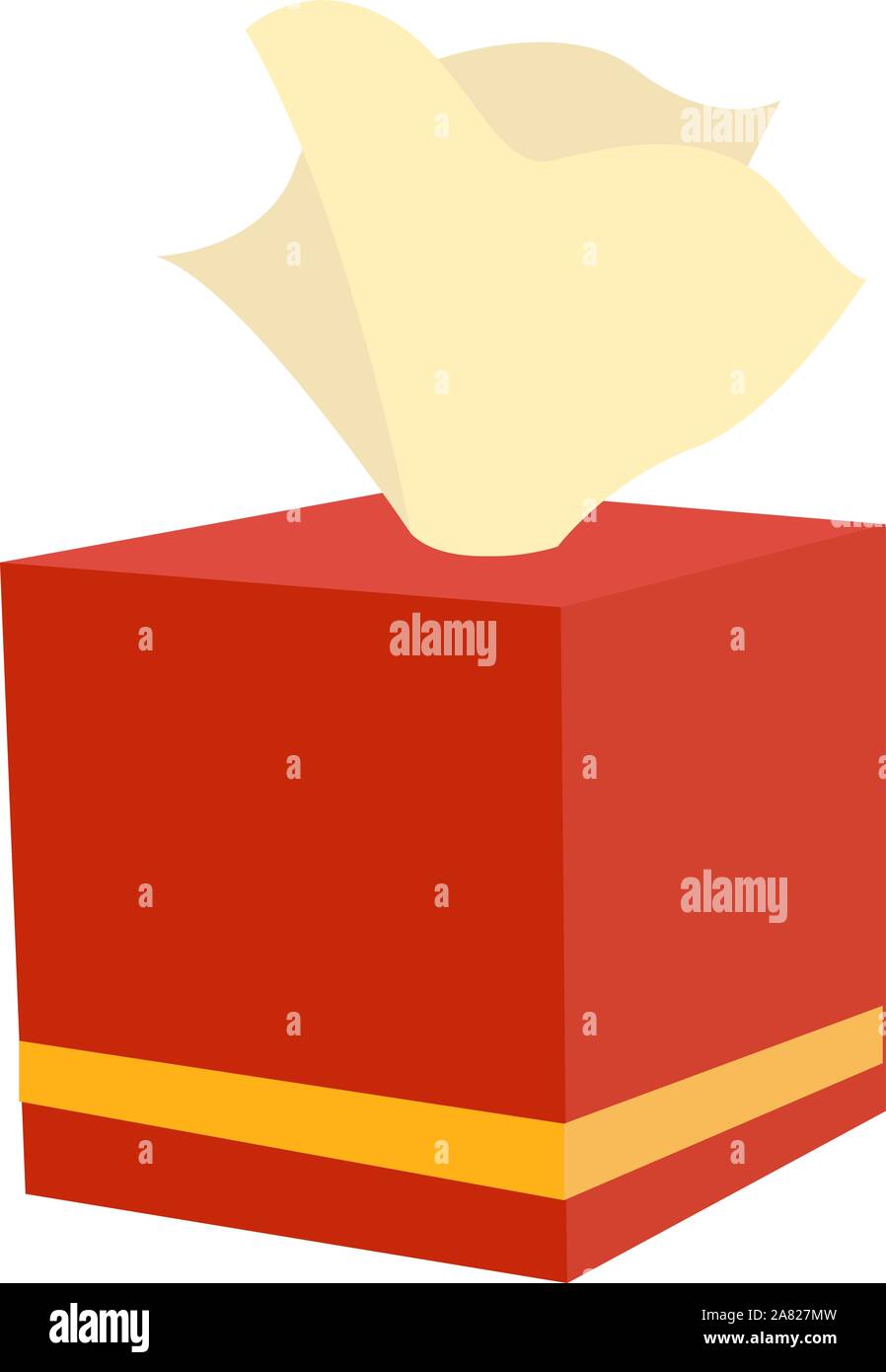 Napkin box, illustration, vector on white background Stock Vector Image ...