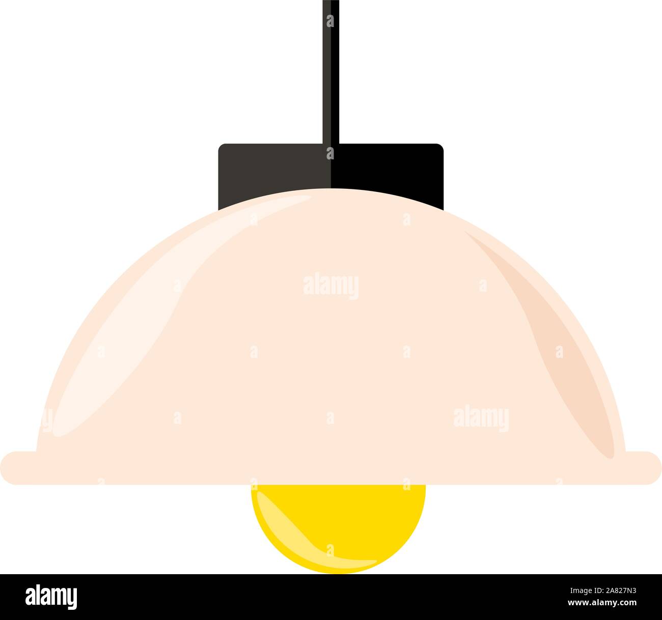 Pink lampshade, illustration, vector on white background Stock Vector ...