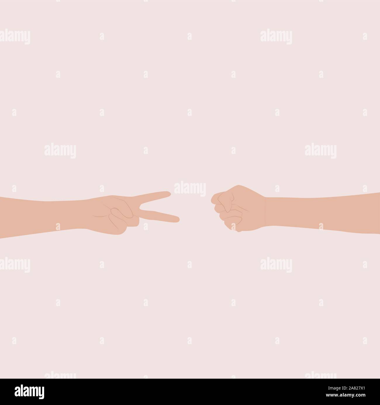 Stone paper and scissors, illustration, vector on white background ...