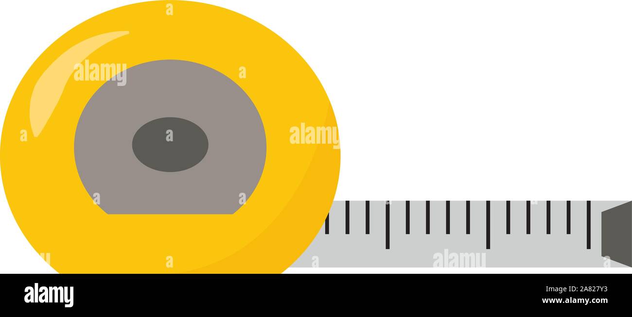 Tape measure, illustration, vector on white background Stock Vector ...