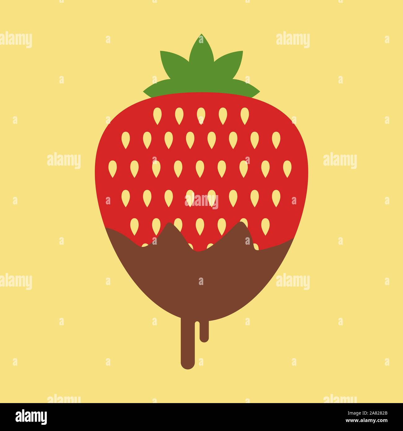 Chocolate covered strawberry Stock Vector Images - Alamy