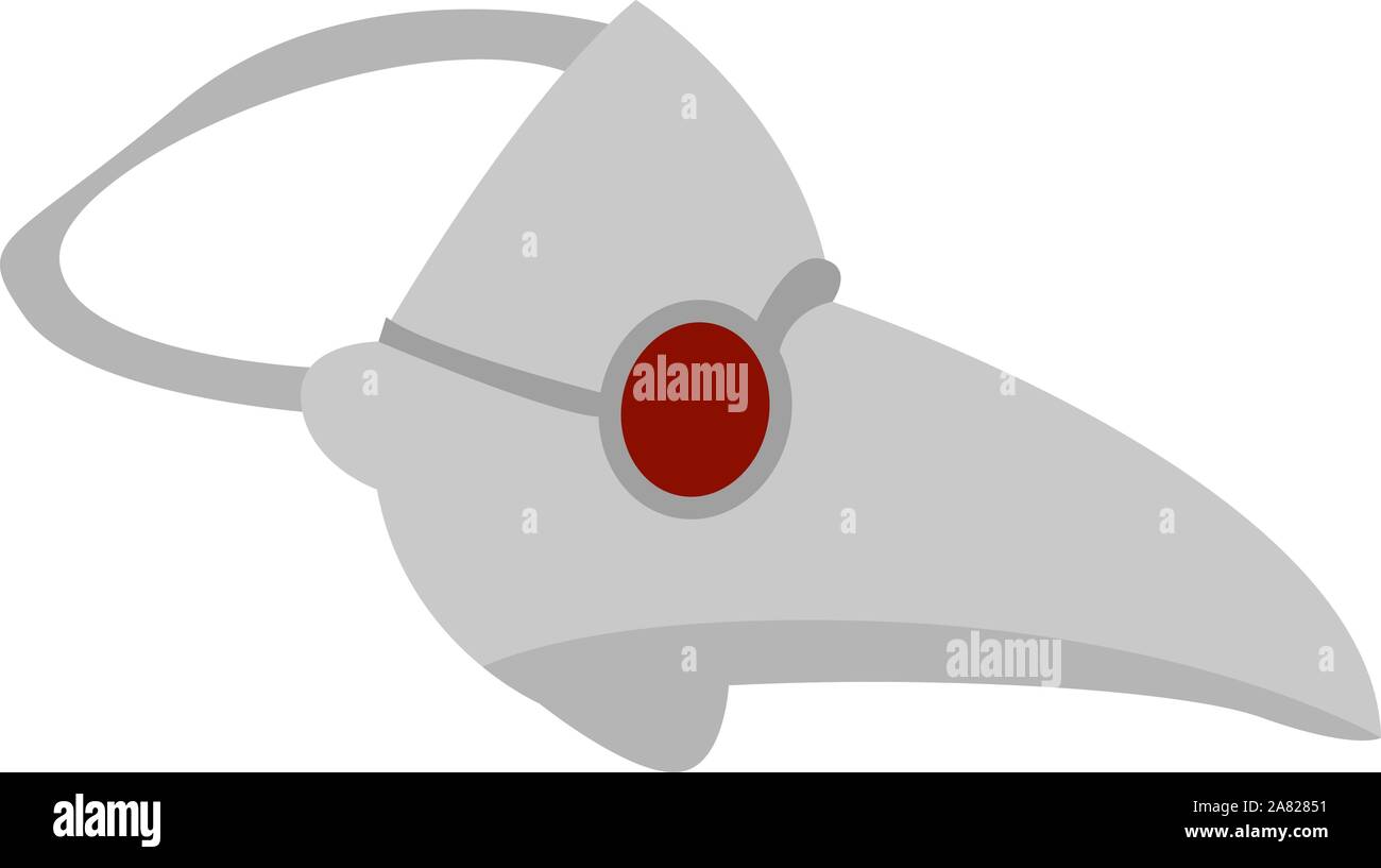 Plague mask, illustration, vector on white background Stock Vector ...