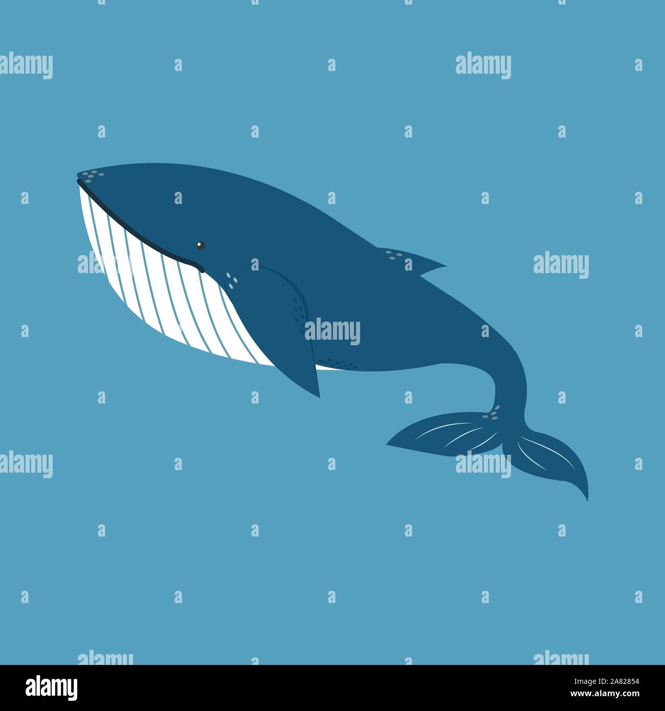 Whale, illustration, vector on white background Stock Vector Image ...