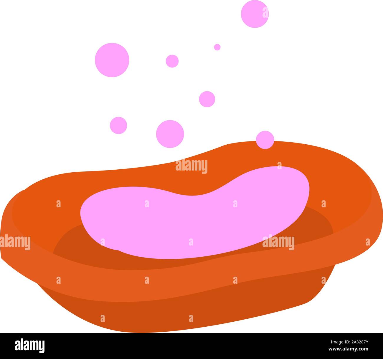 Soap dish, illustration, vector on white background Stock Vector Image ...