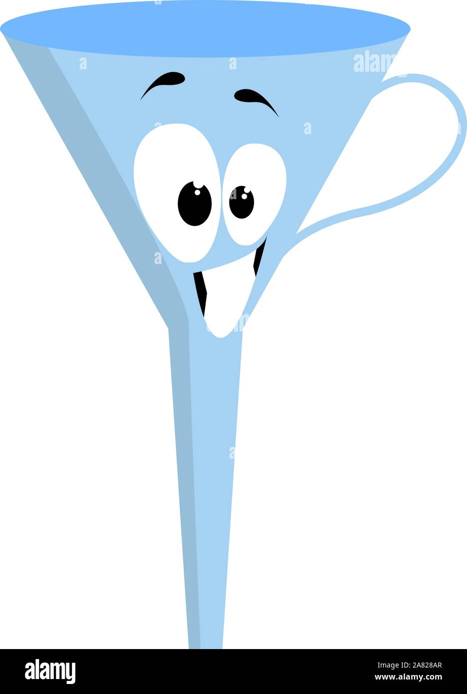 Blue funnel, illustration, vector on white background Stock Vector ...