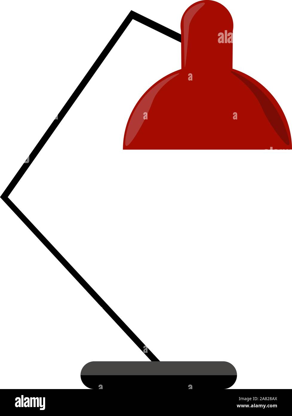 Red lamp, illustration, vector on white background Stock Vector Image ...
