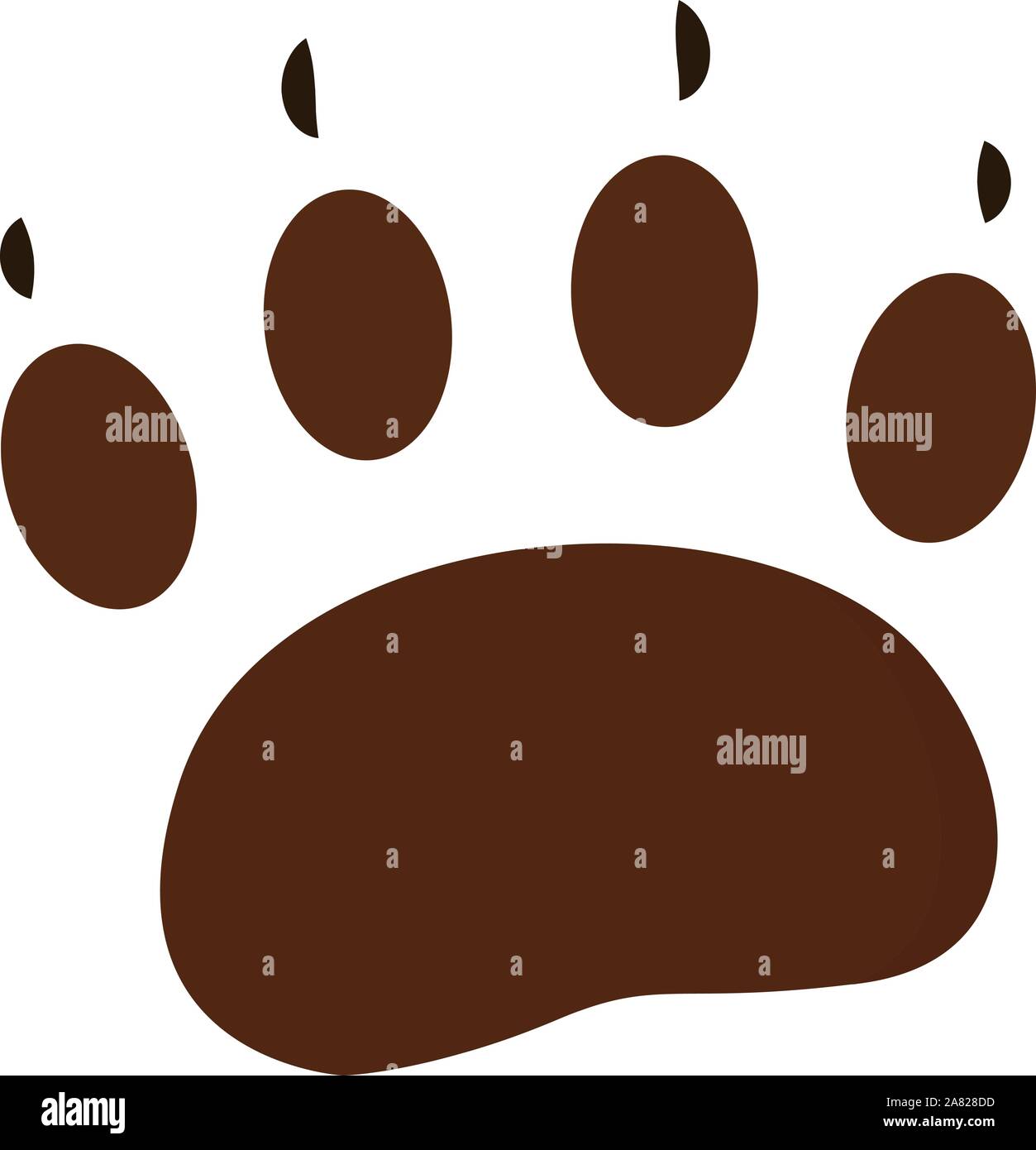 Animal paw, illustration, vector on white background Stock Vector Image ...