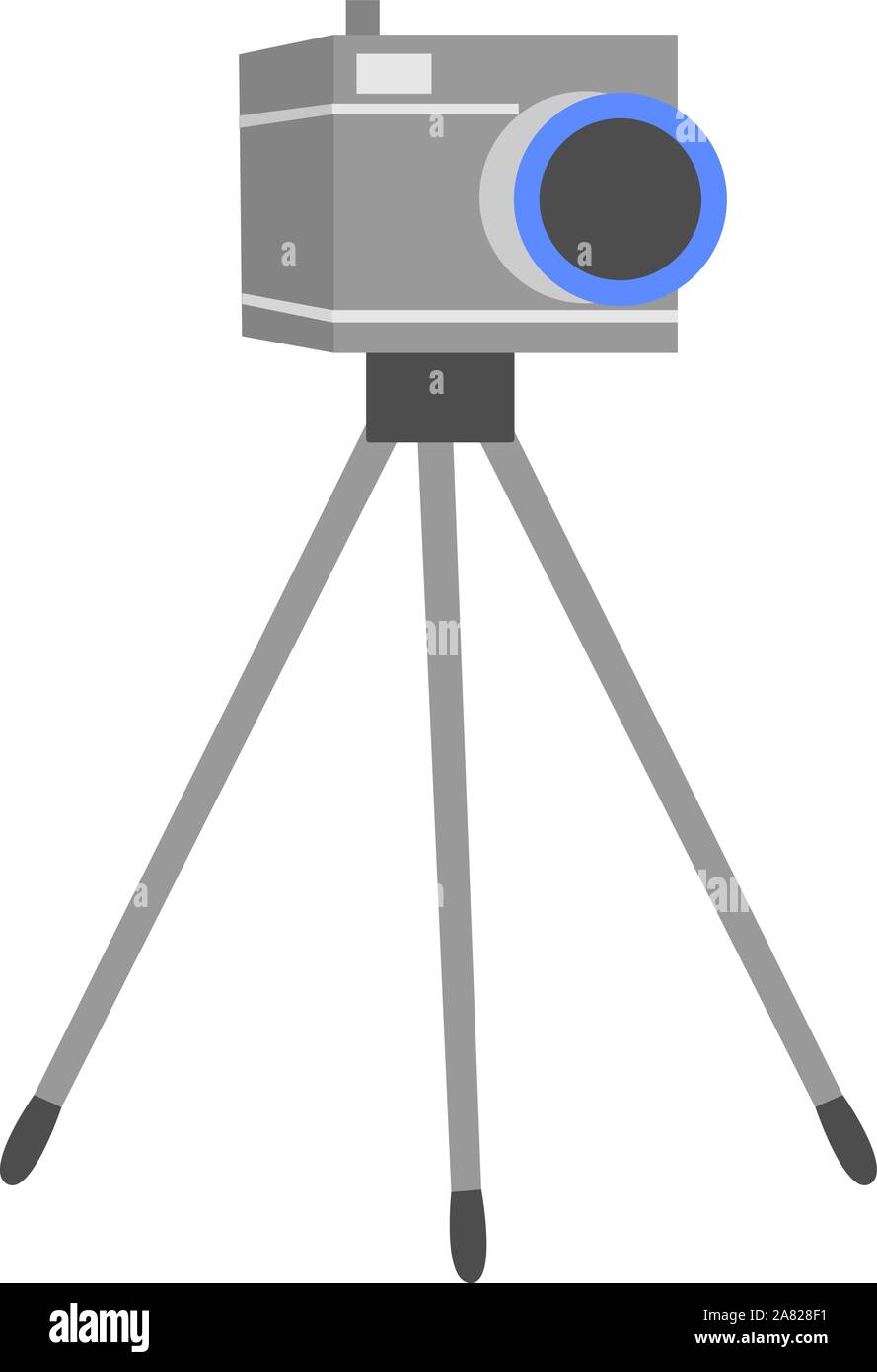 Tripod, illustration, vector on white background Stock Vector Image ...