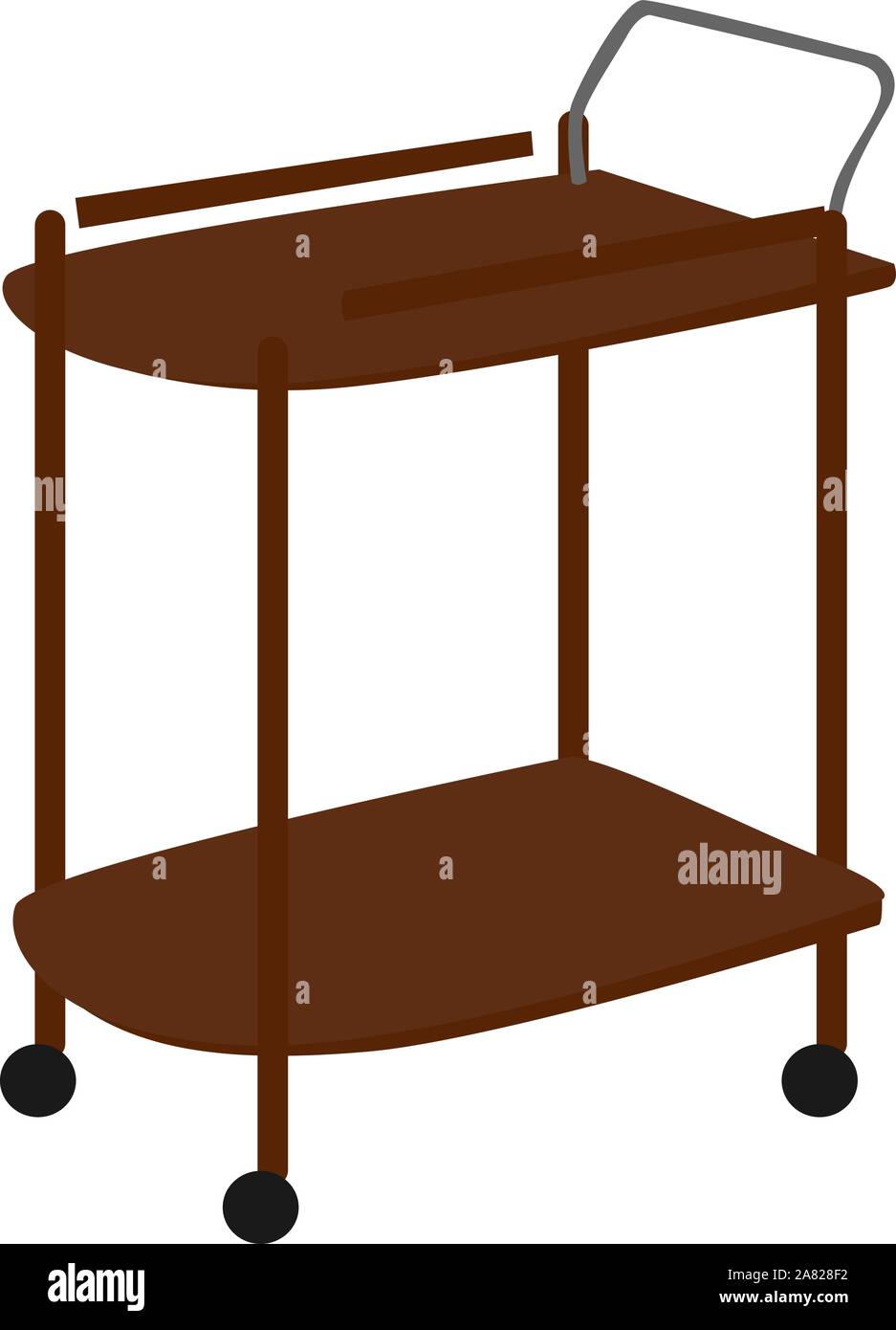 Trolley, illustration, vector on white background Stock Vector Image ...