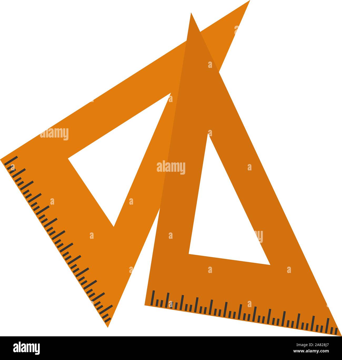 Rulers, illustration, vector on white background Stock Vector Image ...