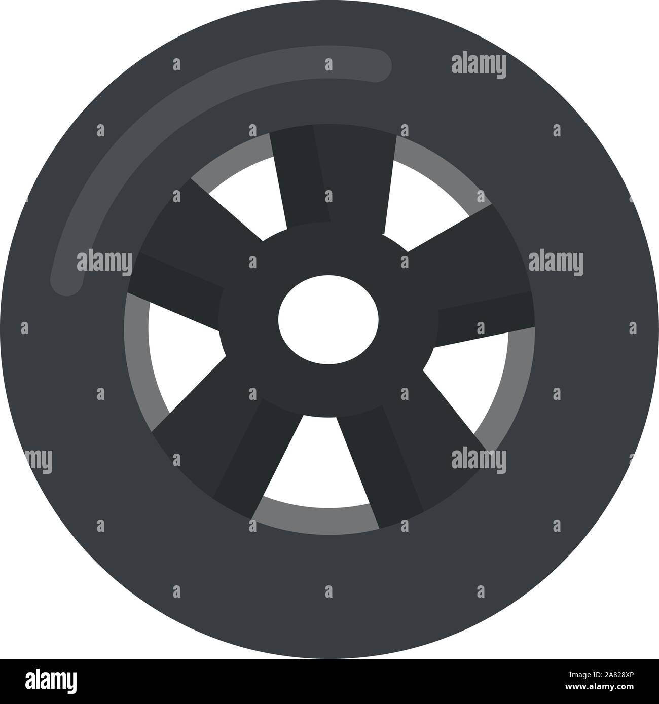 Wheel, illustration, vector on white background Stock Vector Image ...