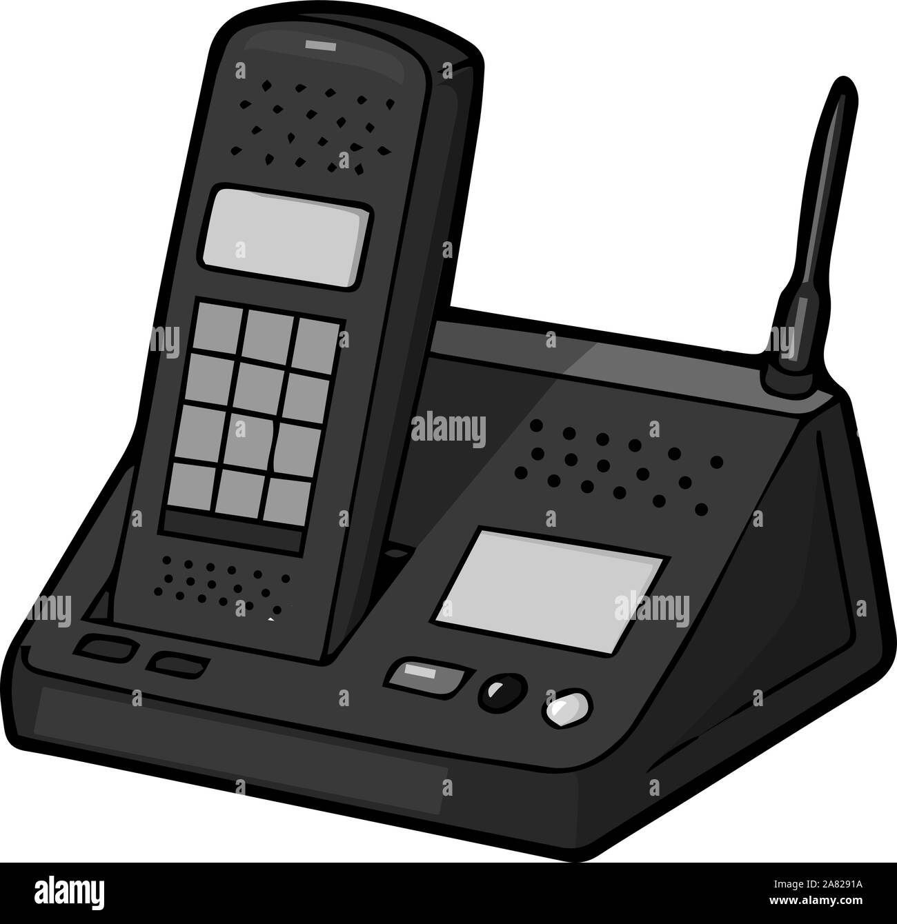 A new wireles telephone, illustration, vector on white background Stock ...