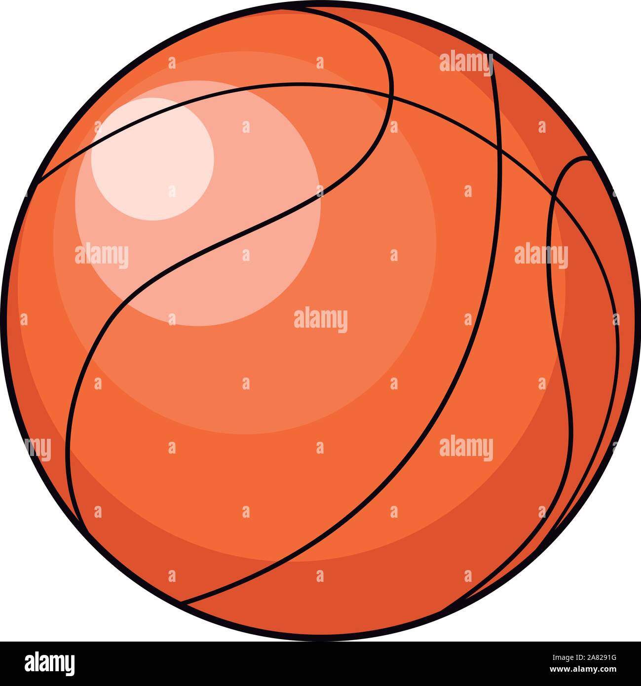 A big basket ball, illustration, vector on white background Stock ...