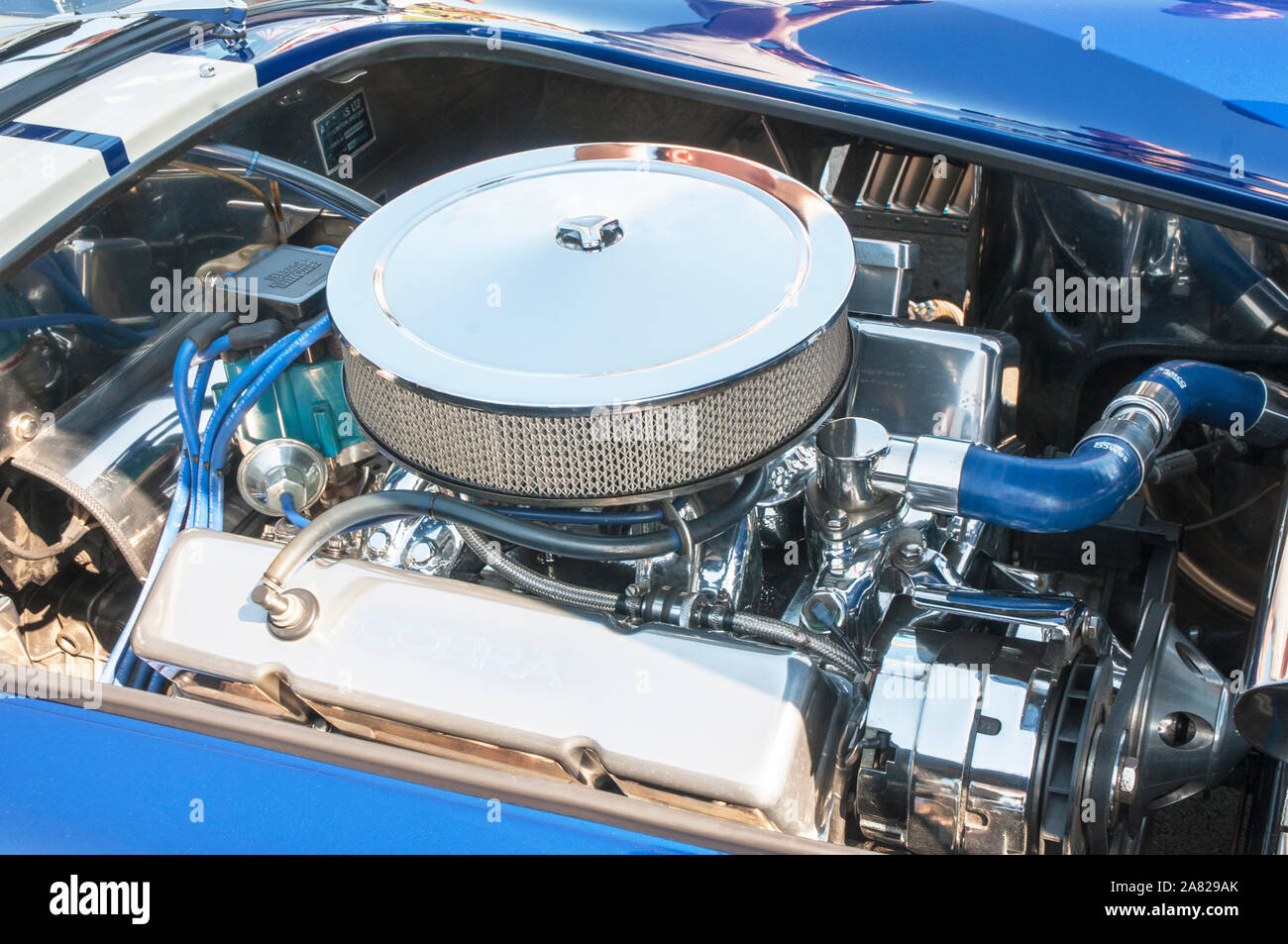 AK 427 kit AC Cobra with 6.3 litre chromed engine and air filter.on ...