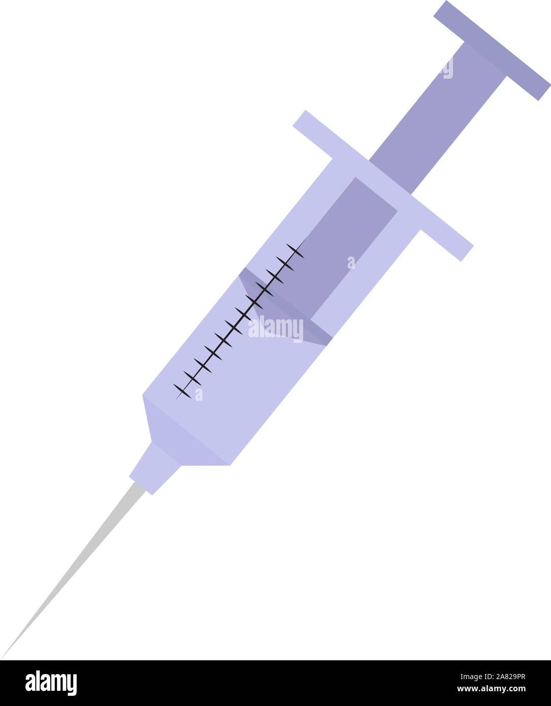 Syringe, illustration, vector on white background Stock Vector Image ...