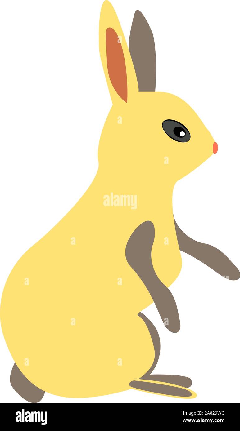 Yellow rabbit Stock Vector Images - Alamy