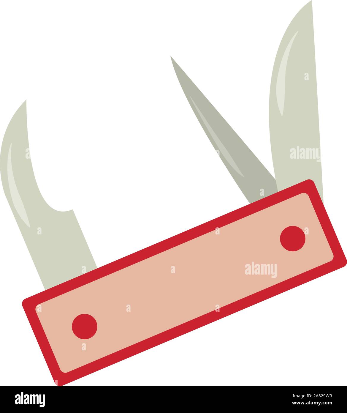 Swiss army knife, illustration, vector on white background Stock Vector ...