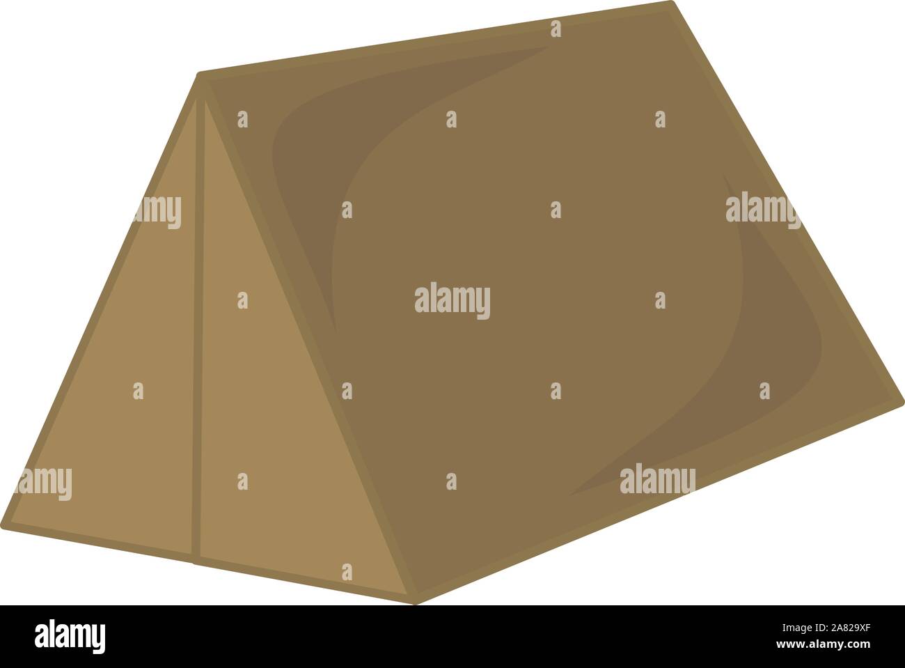 Brown tent, illustration, vector on white background Stock Vector Image ...