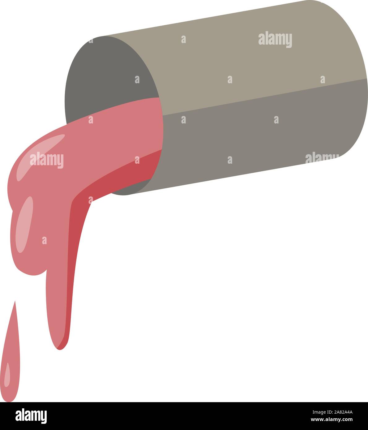 Pink liquid, illustration, vector on white background Stock Vector ...