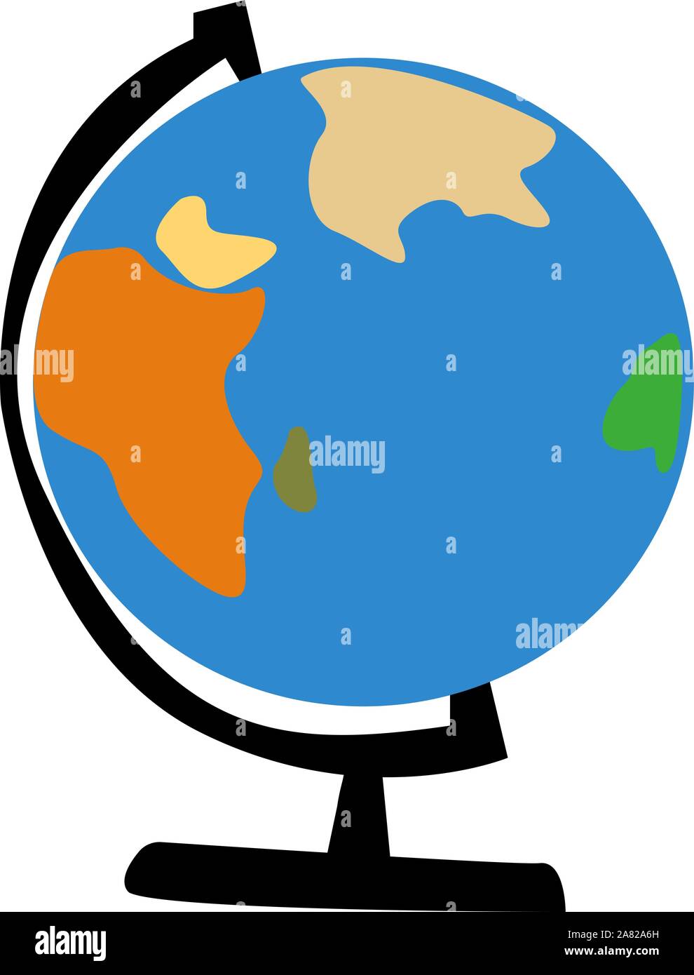 World globe, illustration, vector on white background Stock Vector ...