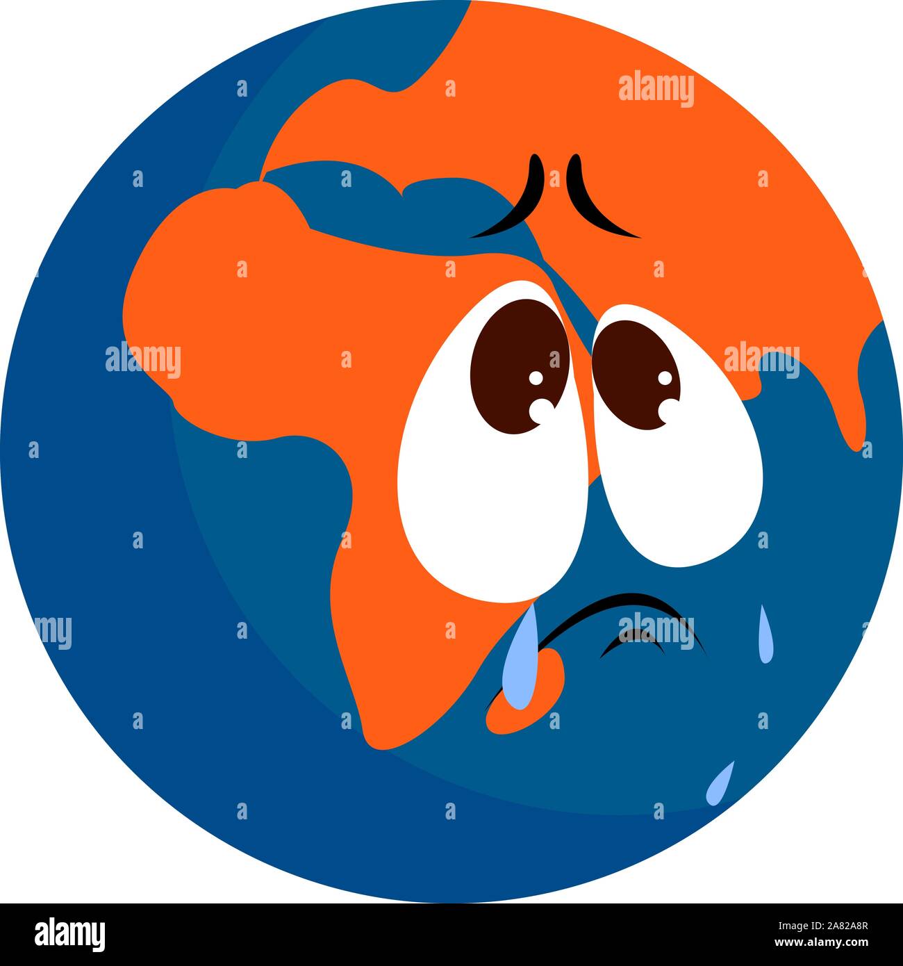 Planet earth, illustration, vector on white background Stock Vector ...