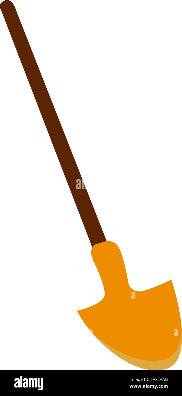Yellow spade, illustration, vector on white background Stock Vector ...