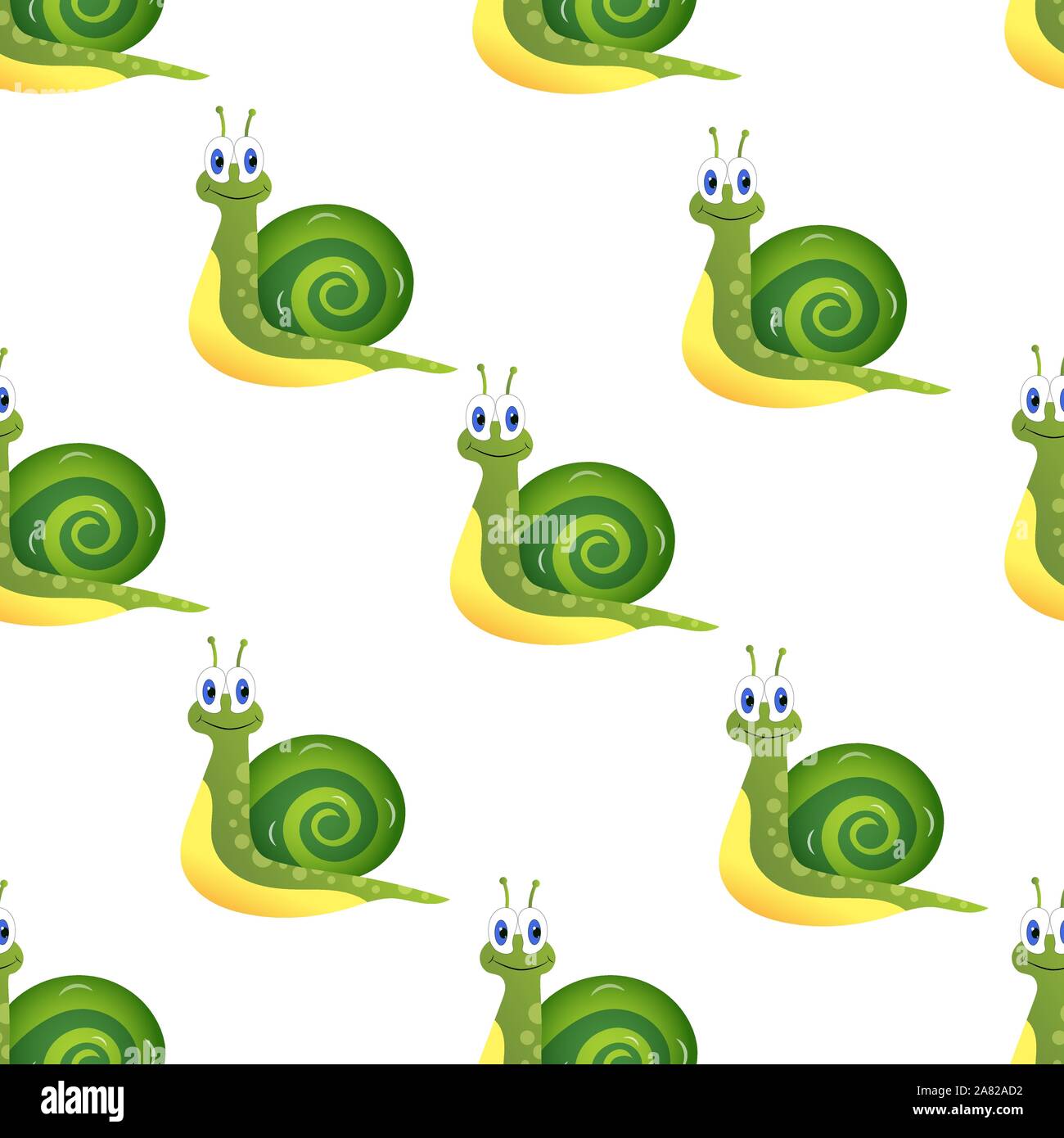 Pattern Vector illustration. Funny smiling cartoony snail Stock Vector ...