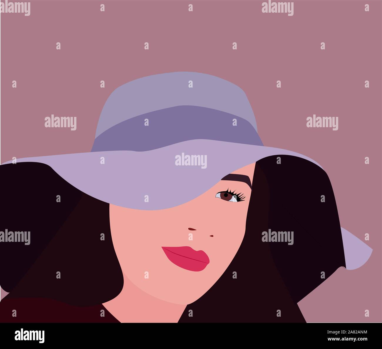 Blue hat, illustration, vector on white background Stock Vector Image ...