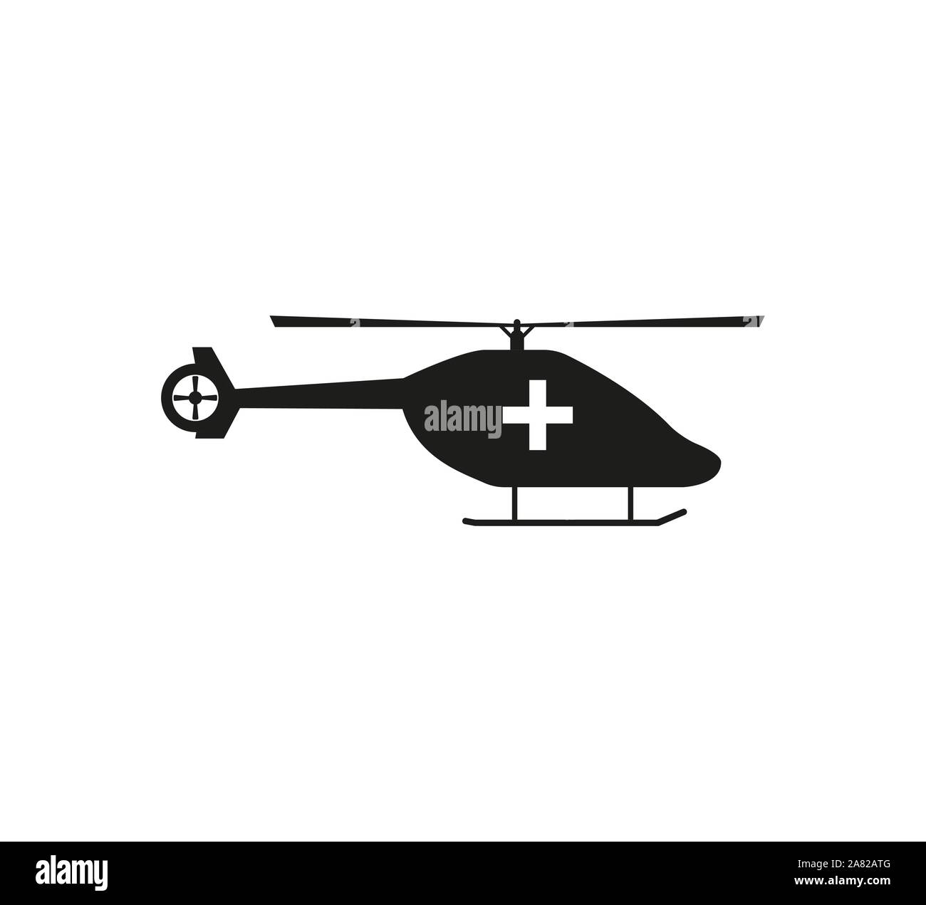 Vector illustration, flat design. Medical Helicopter icon Stock Vector ...