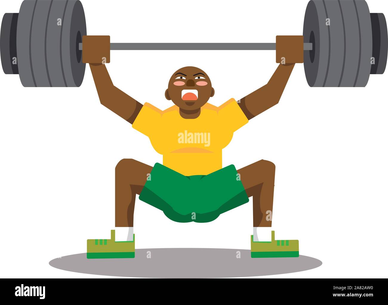 Man exercise on lifting weight Stock Vector Images - Alamy