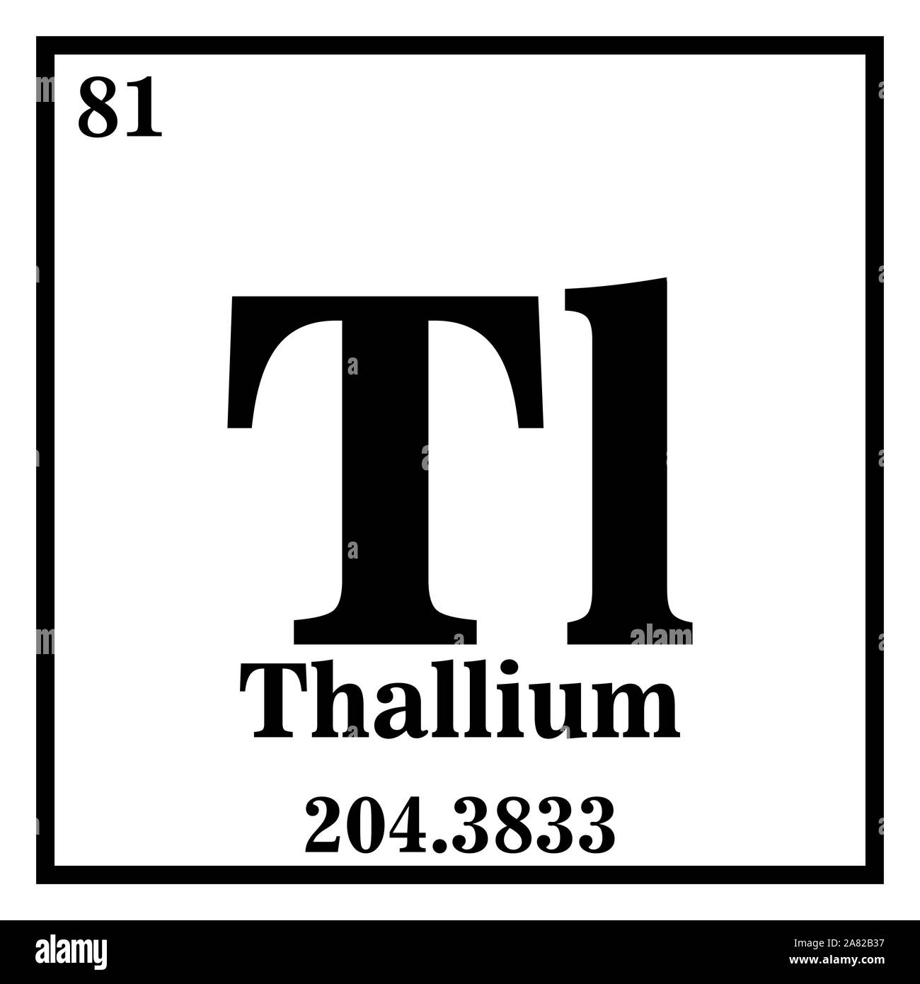 Thallium Periodic Table of the Elements Vector illustration eps 10 ...