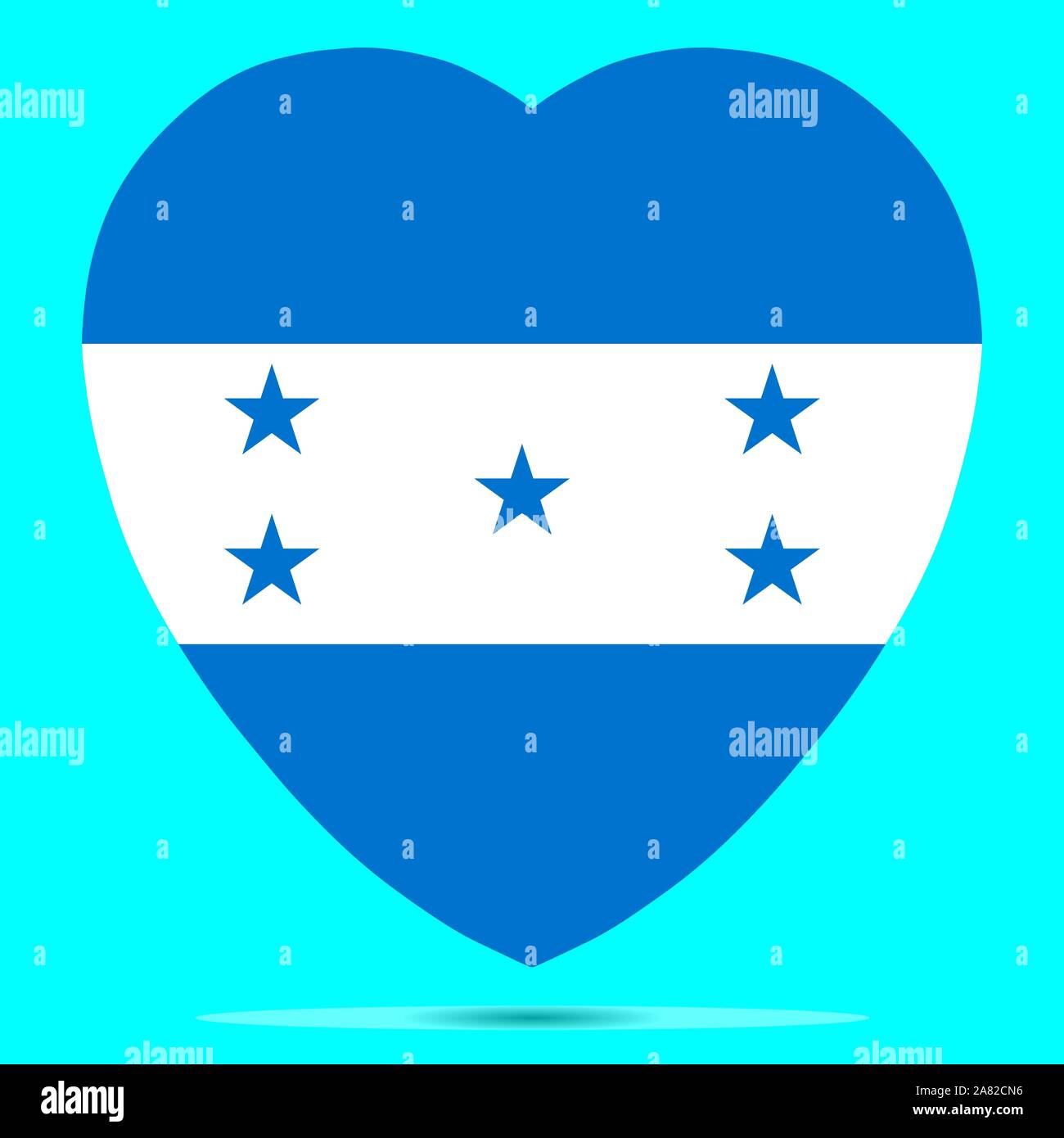 Honduras Flag In Heart Shape Vector illustration eps 10 Stock Vector ...
